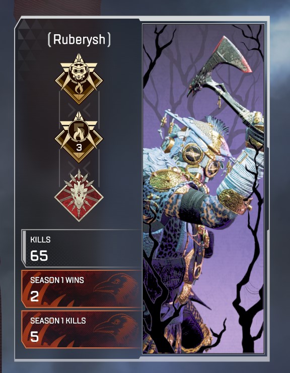 Selling - Bloodhound heirloom + Season 1 Legendary Wraith&R-301 skin ...