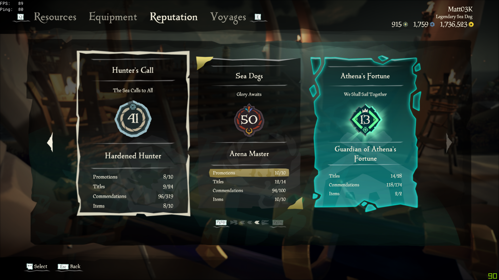 Selling - Sot Account good deal: Athena 13, Legendary Sea Dog, Black ...