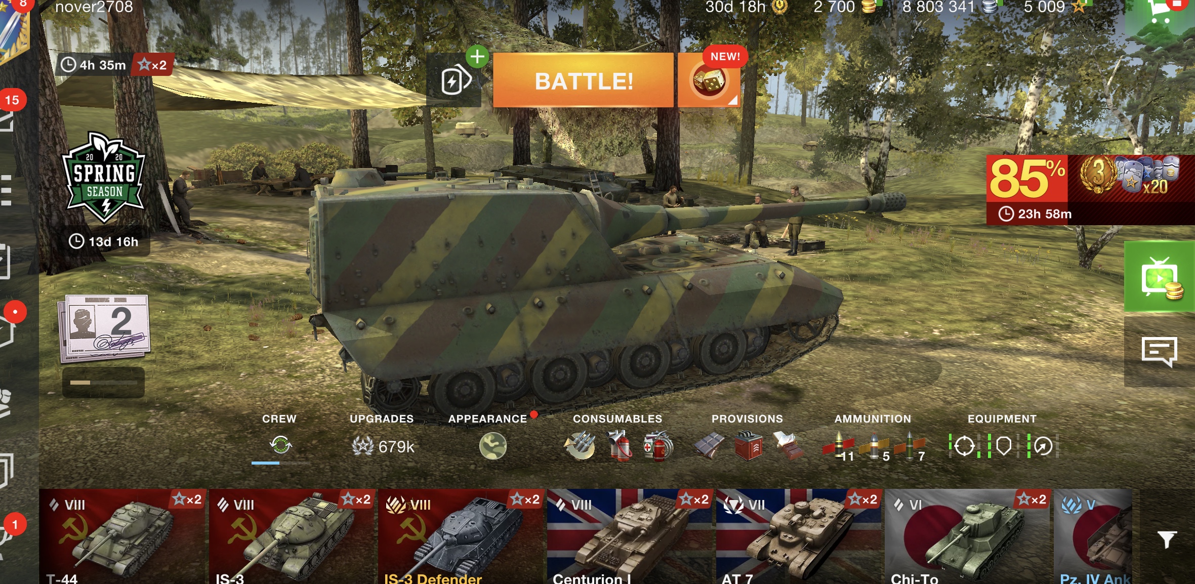 SOLD - 15$ WotB account. (RU) 2 tops. 4 premium tanks 8 lvl. 10k ...