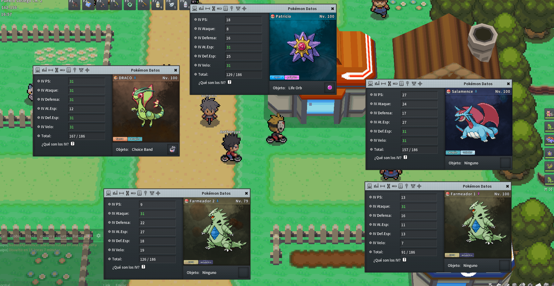 Selling - PokeMMO account, +700 HOURS, 4 Regions 3 profiles +12 Comps ...