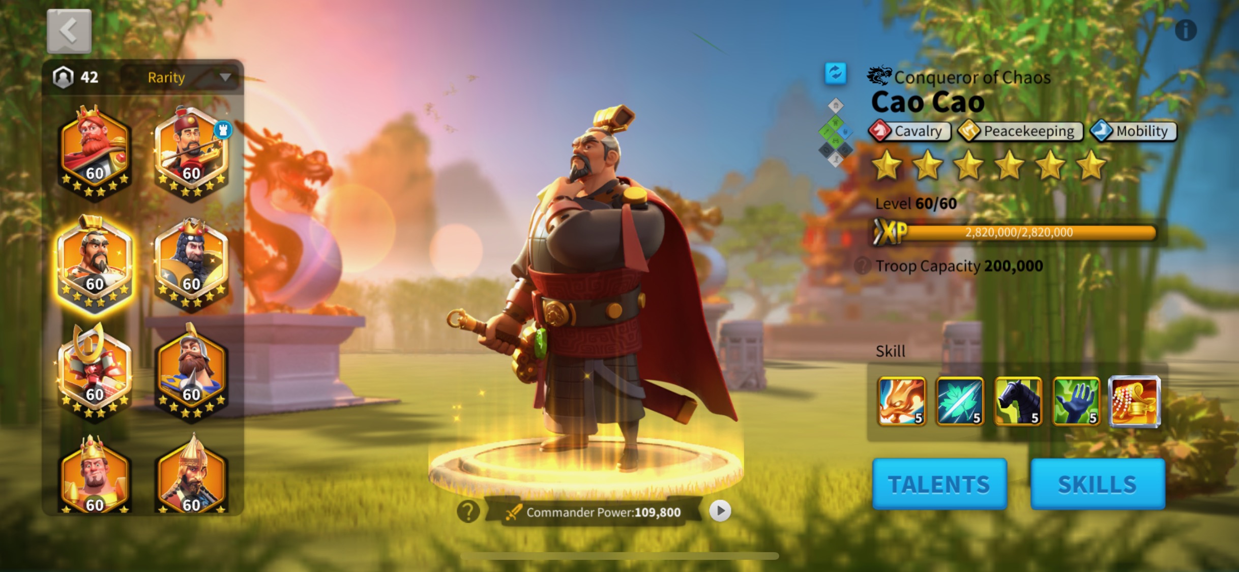 ROK Account - 75 Power - T5 Troops - VIP 13 - Many Legendaries ...