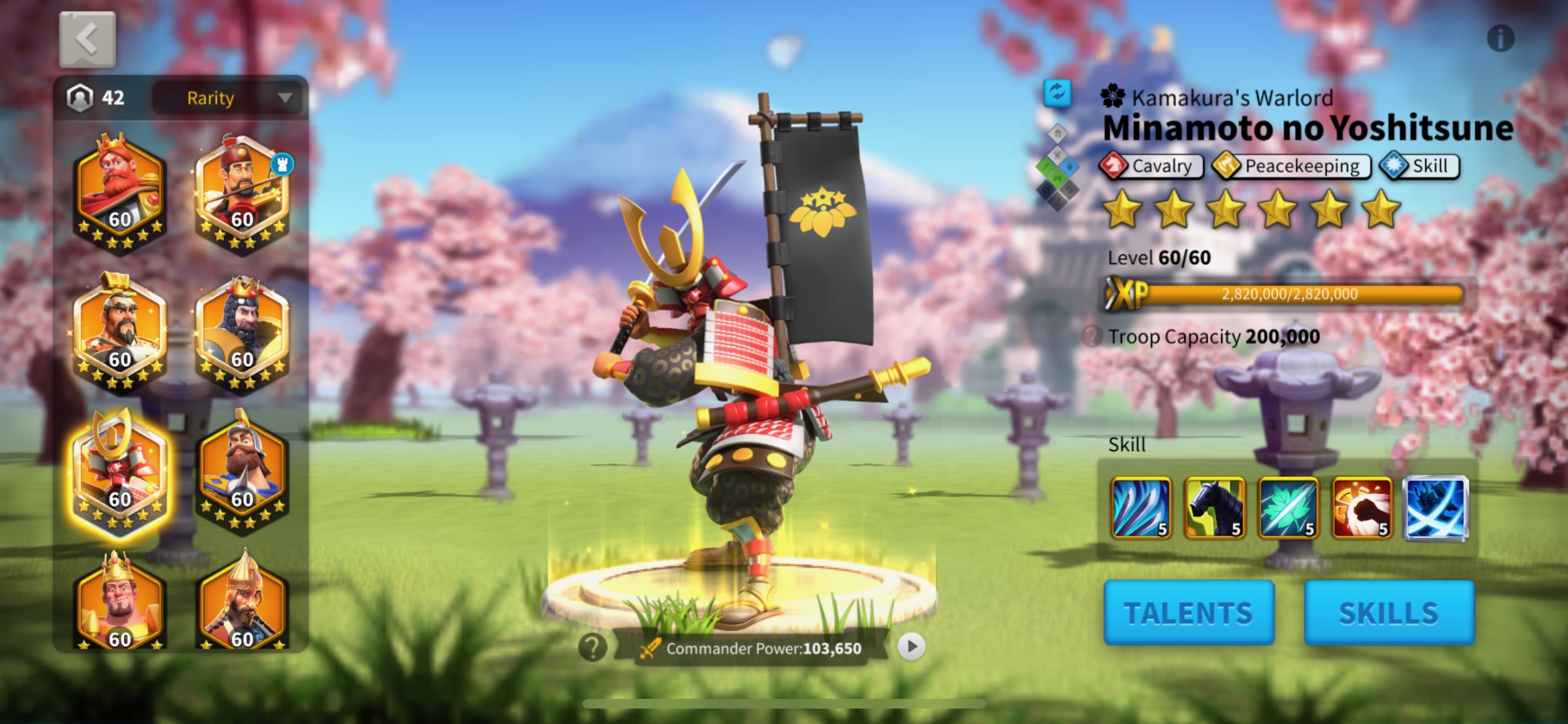 ROK Account - 75 Power - T5 Troops - VIP 13 - Many Legendaries ...