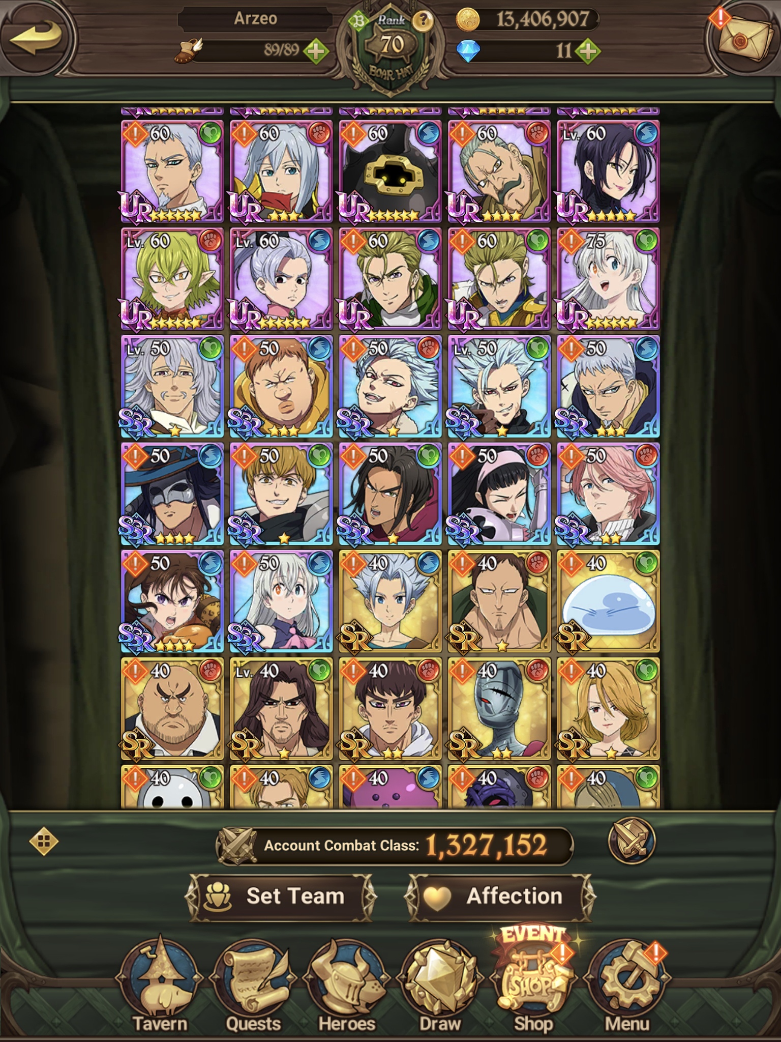 Selling - 7DS Global 70 Rank 170+cc Fast Selling!!! | EpicNPC Marketplace