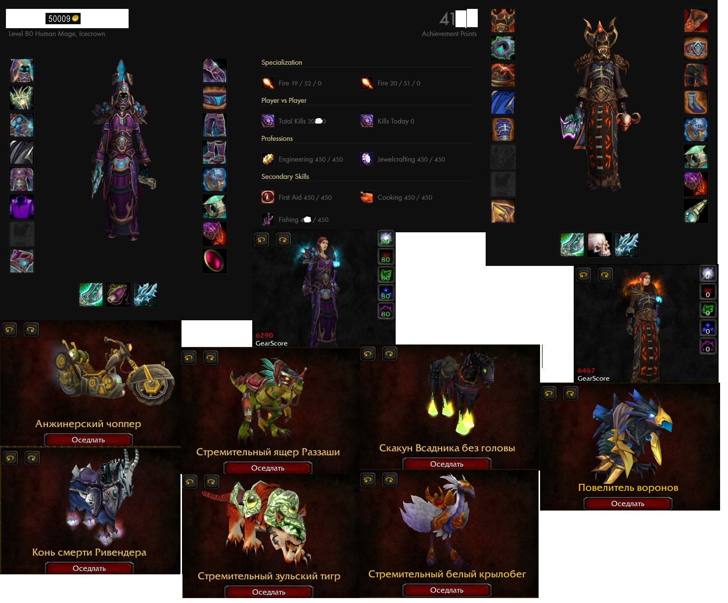 Selling - [Warmane Icecrown] Mage human 16/17 pvp bis & 12/17 pve bis ...