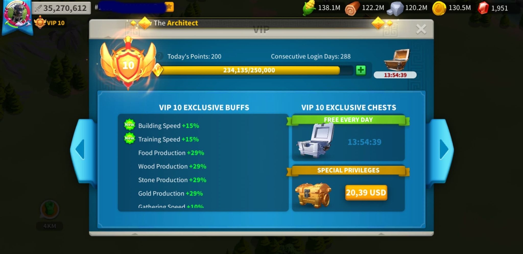 Selling - Selling ROK Acc Vip 10,German civilzation CH 25, Power 35M ...