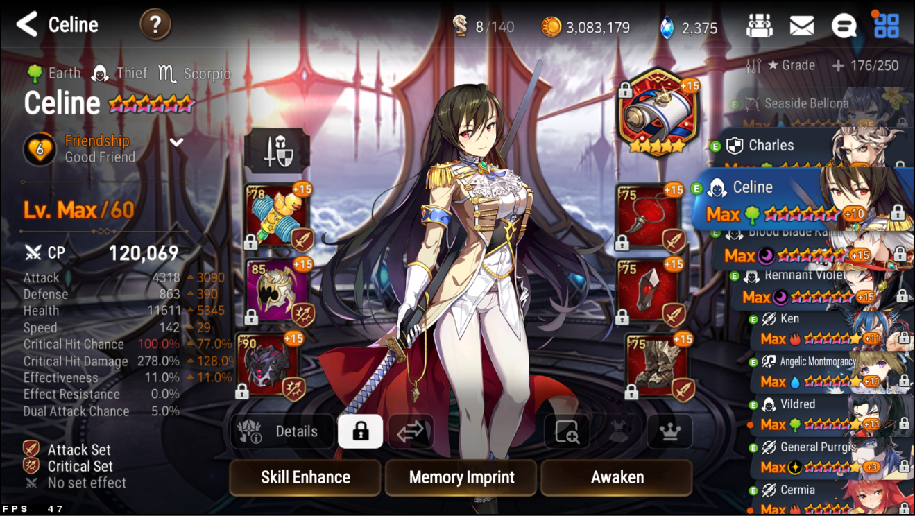 SOLD - Epic Seven Mid Game Asia 5 *5 ml (riolet, ml iseria, f.lidica ...