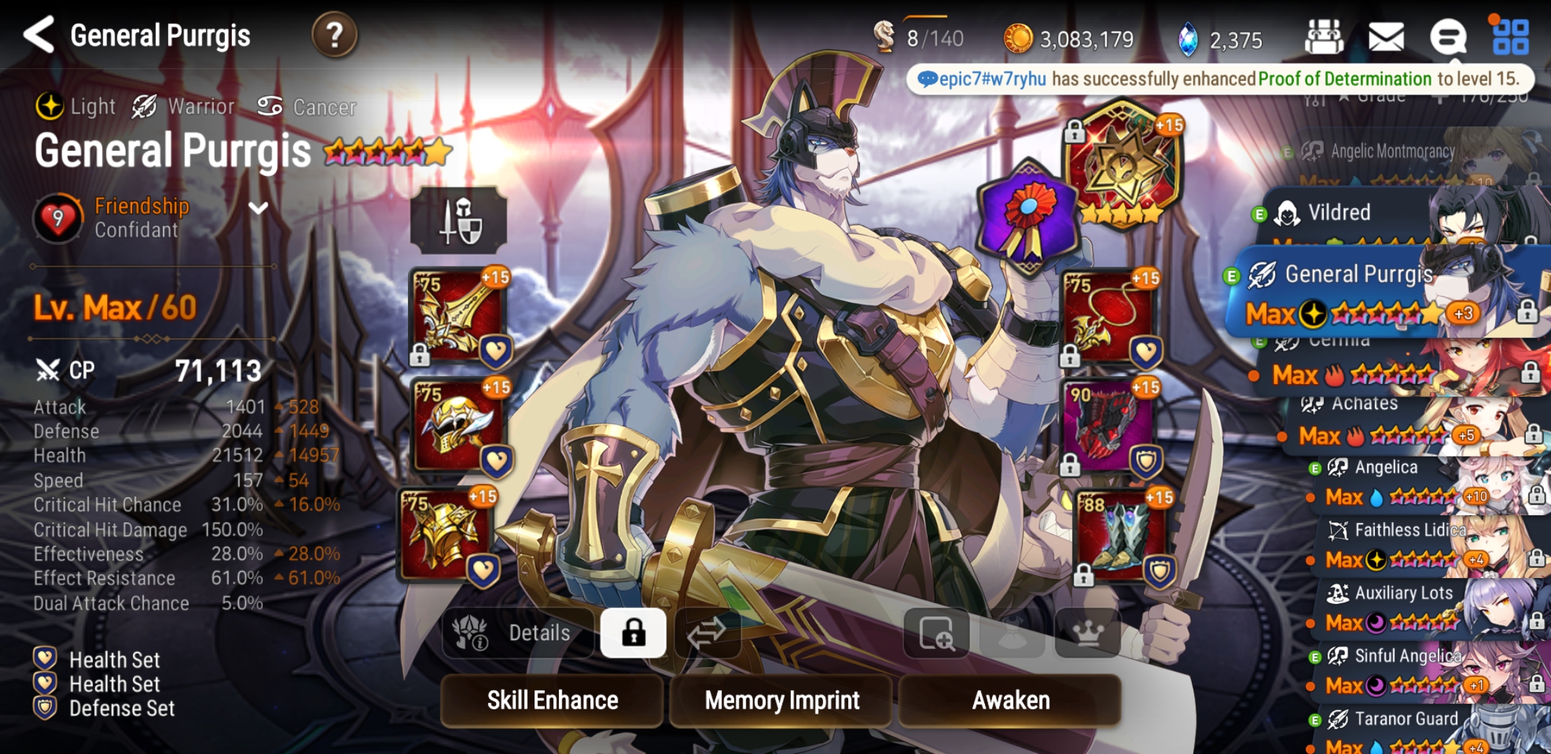 SOLD - Epic Seven Mid Game Asia 5 *5 ml (riolet, ml iseria, f.lidica ...