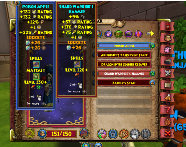 Selling - Wizard 101 Account Life Level 130 Dragoon & Darkmoor Gear ...