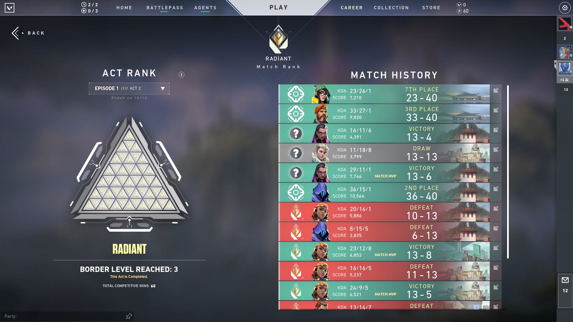 Selling - radiant account (act.3) 100 $ full triangle filled with ...