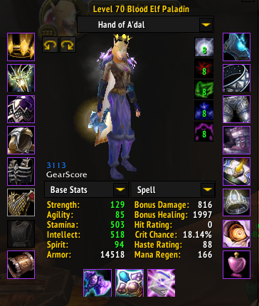 Selling - ENDLESS TBC (Paladin blood elf -lvl 70 holy : 3100 gs / prot ...