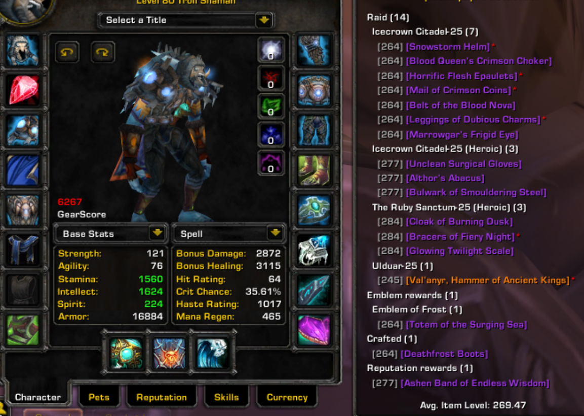 Selling - Selling warmane account BiS Druid Tank, 6.6k Warrior with Axe ...