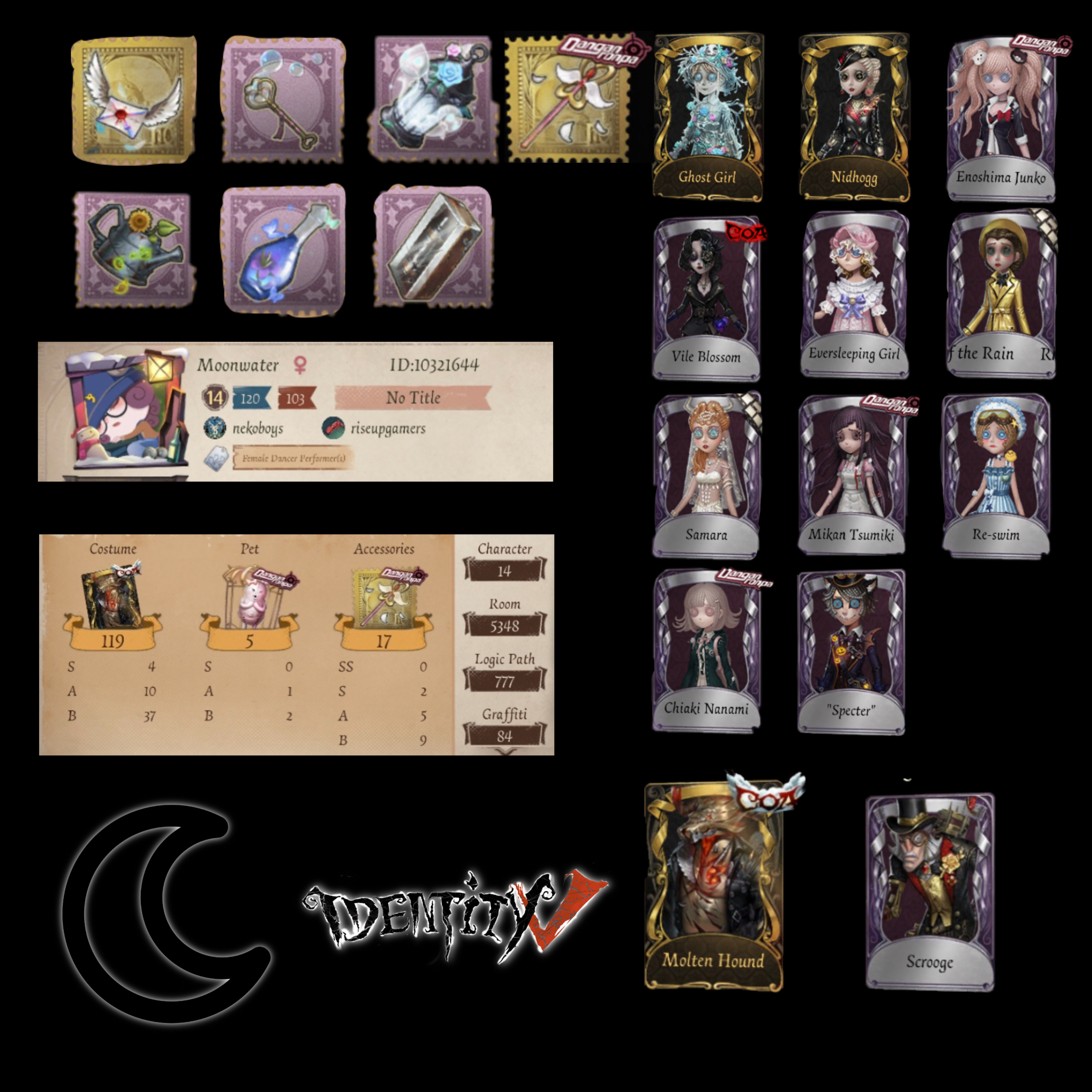 Trading - Identity v (IOS NA/EU) 2 S skins 10 A skins LF: any offers ...