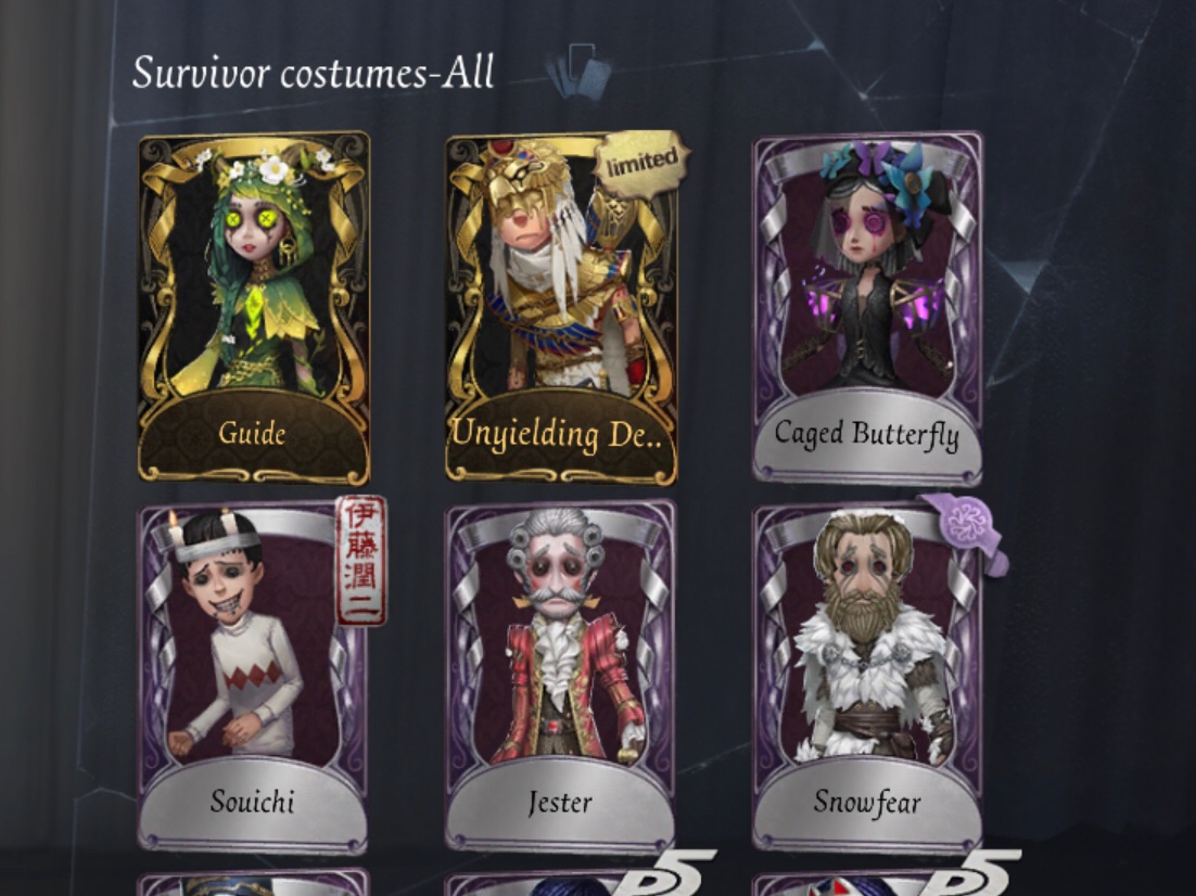 Selling - Identity v account for IOS na/eu lots of limited collab skins ...