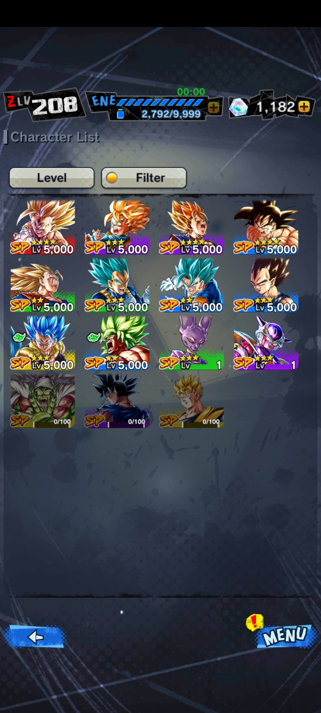 Selling - Db legends account:12 Lfs, 1k cc, alot of high stars, cheap ...