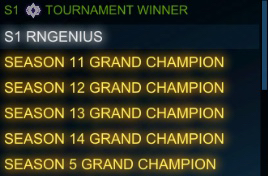 SOLD - Selling RL Account with 10x GC Titles + 1x RNGenius Title (s1 ...