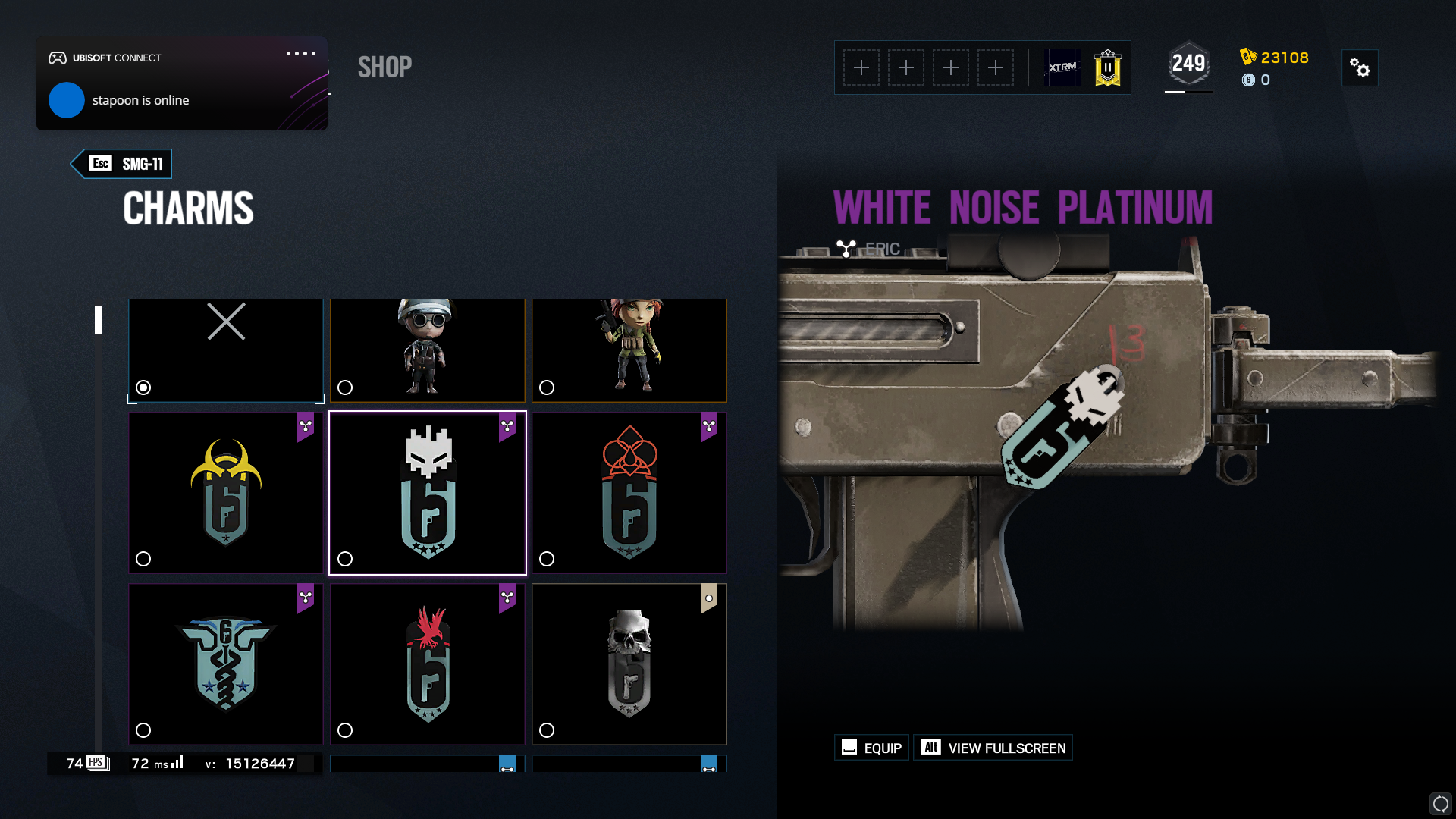 Rainbow Six 249 lvl Rare seasonal camos 1.1 KD 1.2 WL 2 Elites 7 plat ...