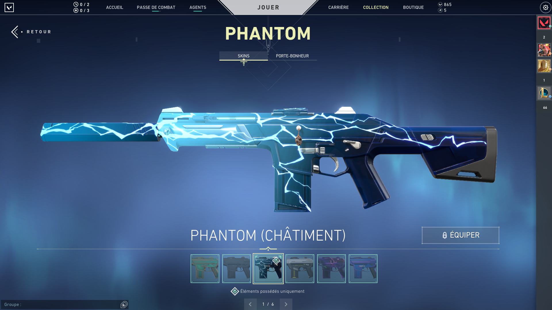 Valorant account (+40 skins ultra rare + prims+ 865 cr +57 grafitis etc ...