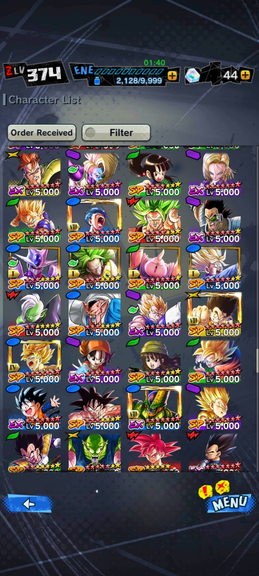 3 Years Old Dragon Ball Legends Account (All Characters Soul Boosted ...