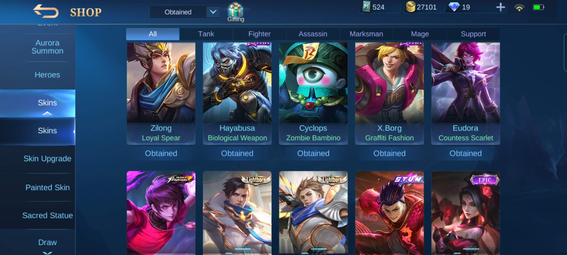 Selling - Mobile Legends account for Sale Price Negotiable | EpicNPC ...
