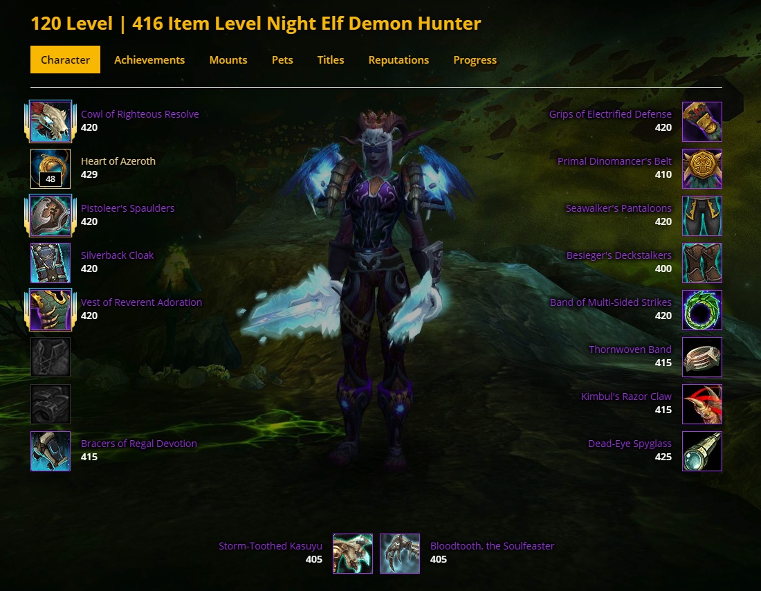 SOLD - 416 Night Elf Demon Hunter | EpicNPC Marketplace