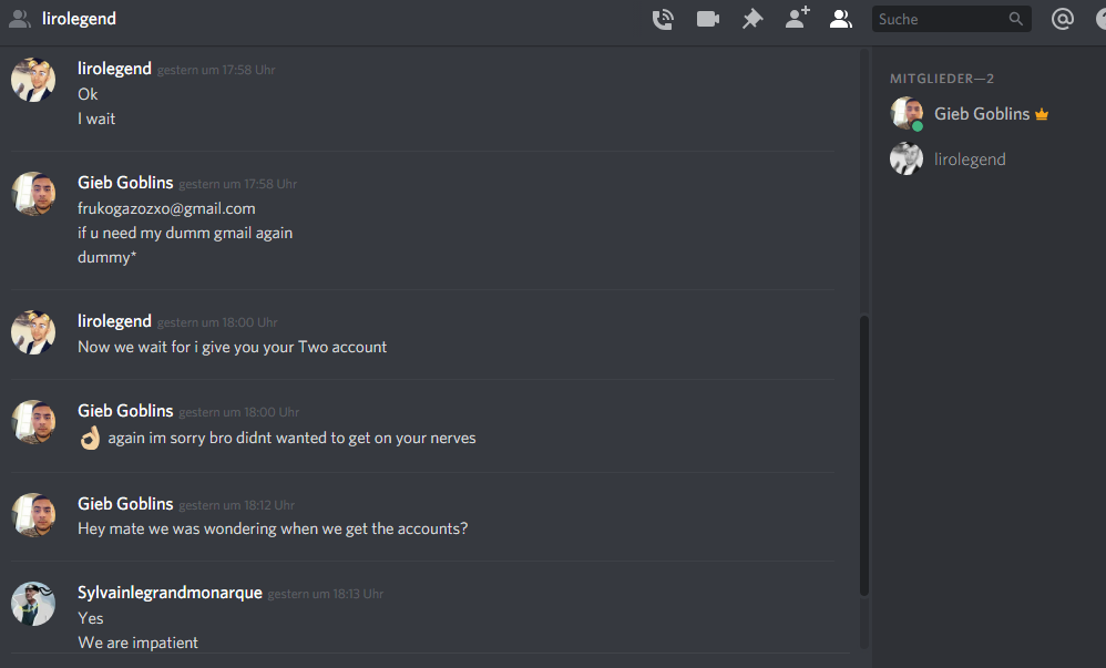 Scammed by worththefrenchies through Discord and Ebay Middleman ...