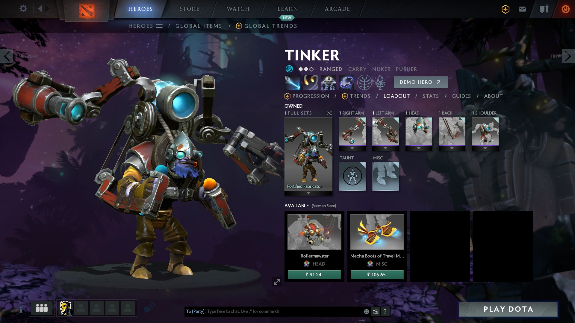 Dota account with TI6 prestige items and cache sets. | EpicNPC Marketplace