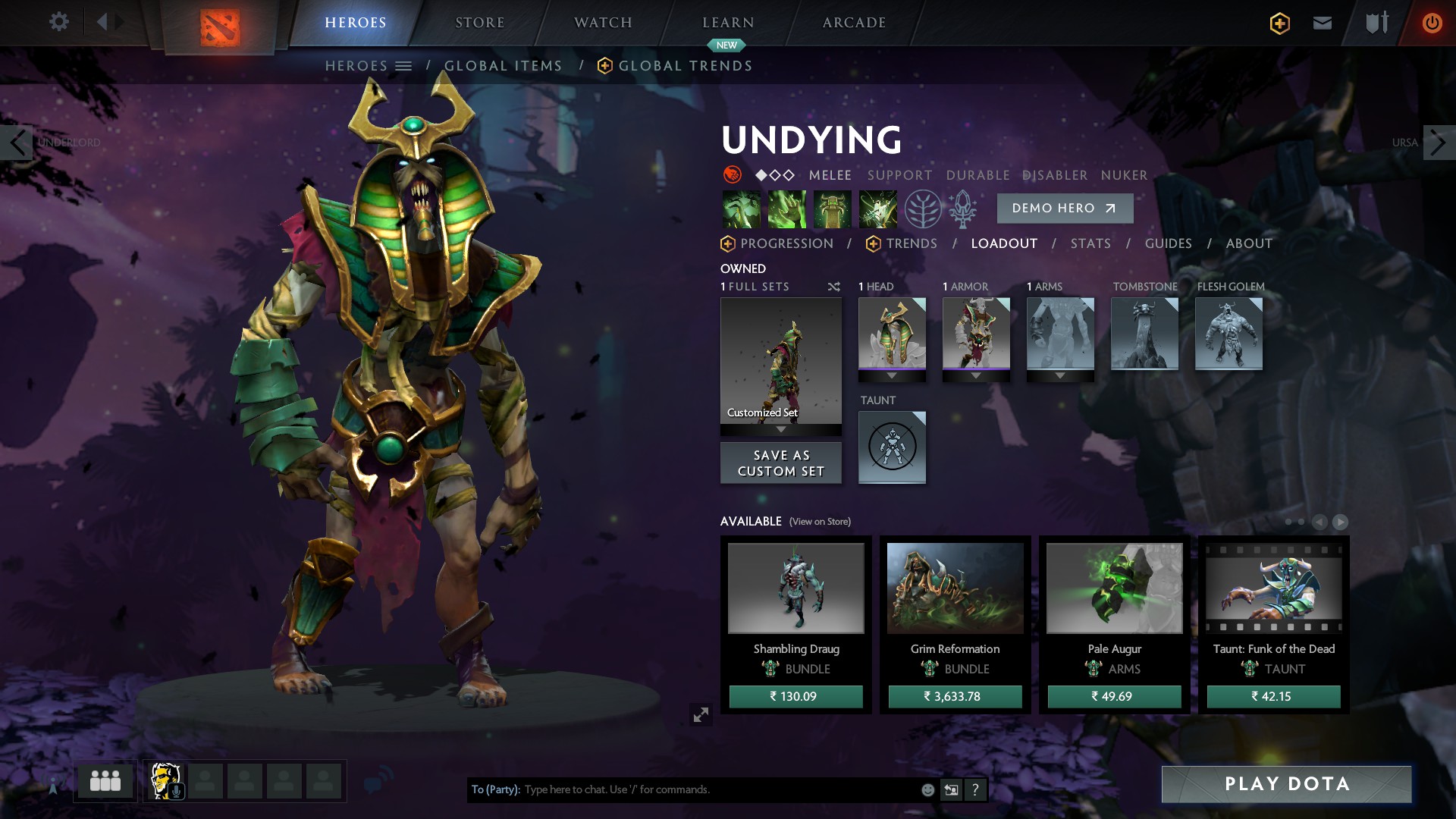 Dota account with TI6 prestige items and cache sets. | EpicNPC Marketplace