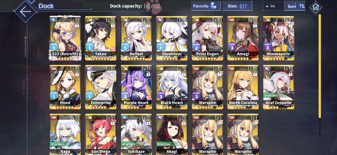 SOLD - [Lexington] Azur Lane 17 SRs, 1 Promise Ring, 694 Gems | EpicNPC ...