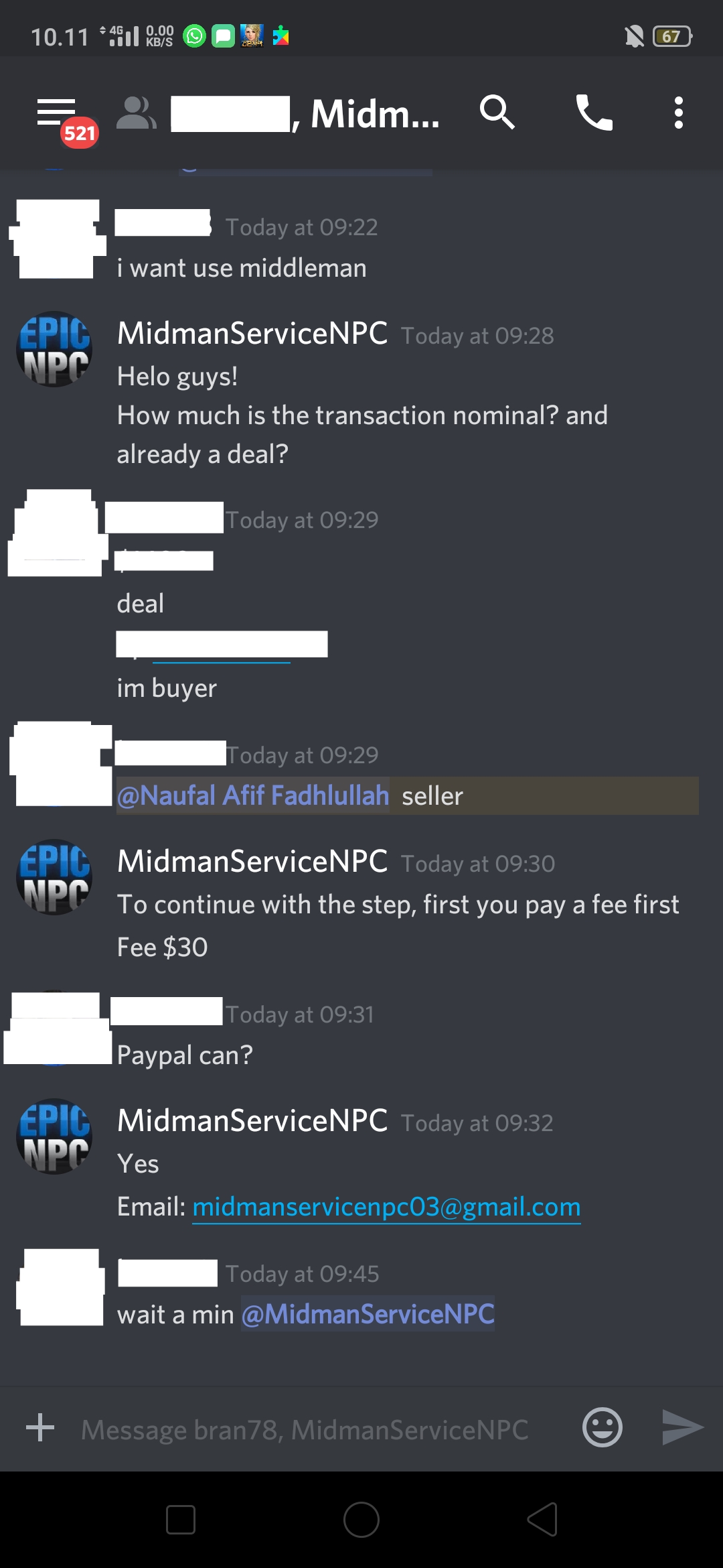 Is there any Middleman EpicNPC who service on Discord? | EpicNPC ...